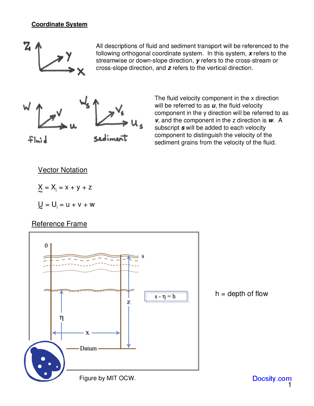 Coordinate System Stratigraphy Lecture Notes Docsity