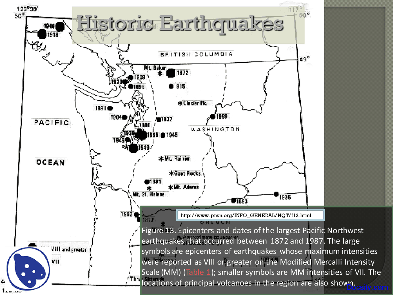 Historic Earthquakes Engineering Geology Lecture Slides Docsity