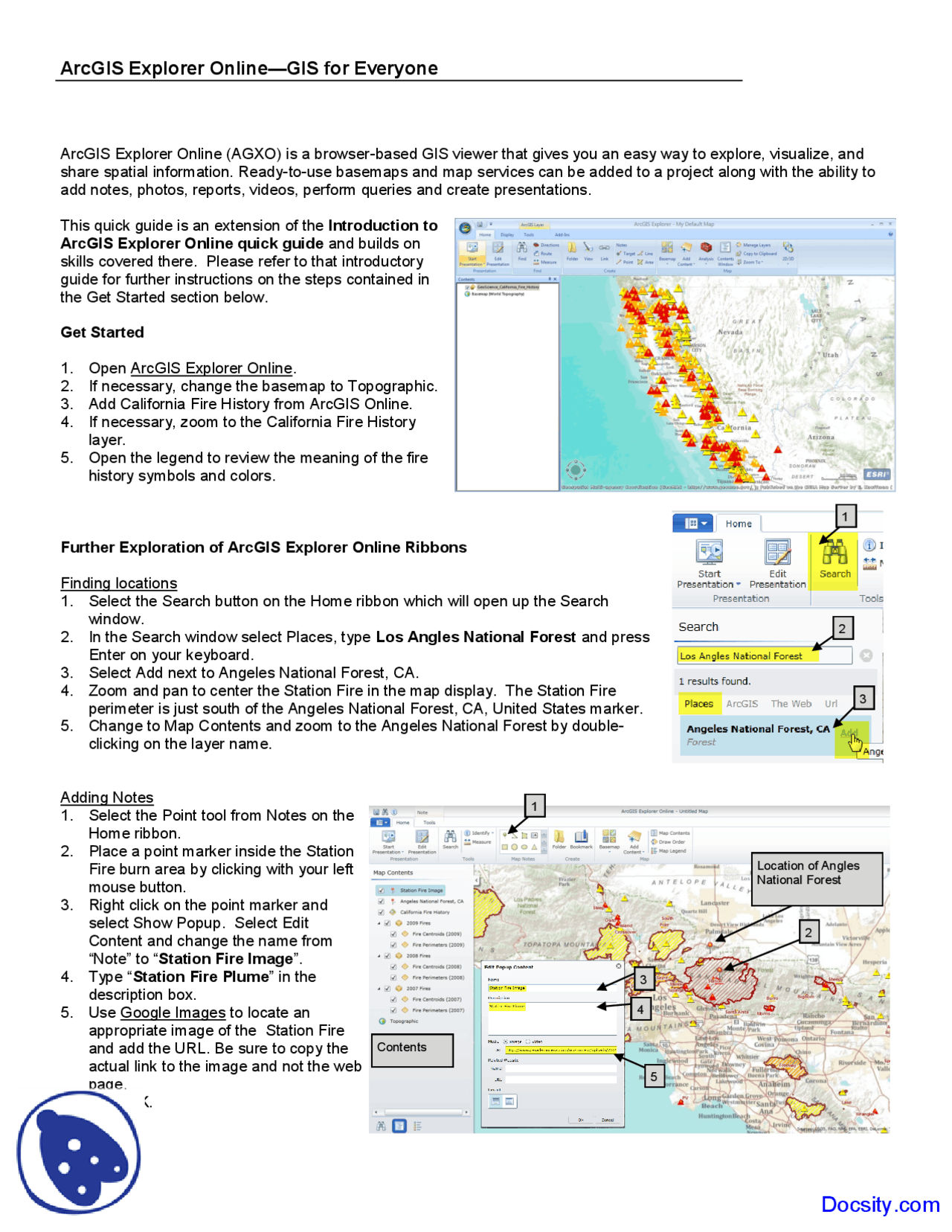 Explorer Online Gis And Mapping Lecture Notes Docsity