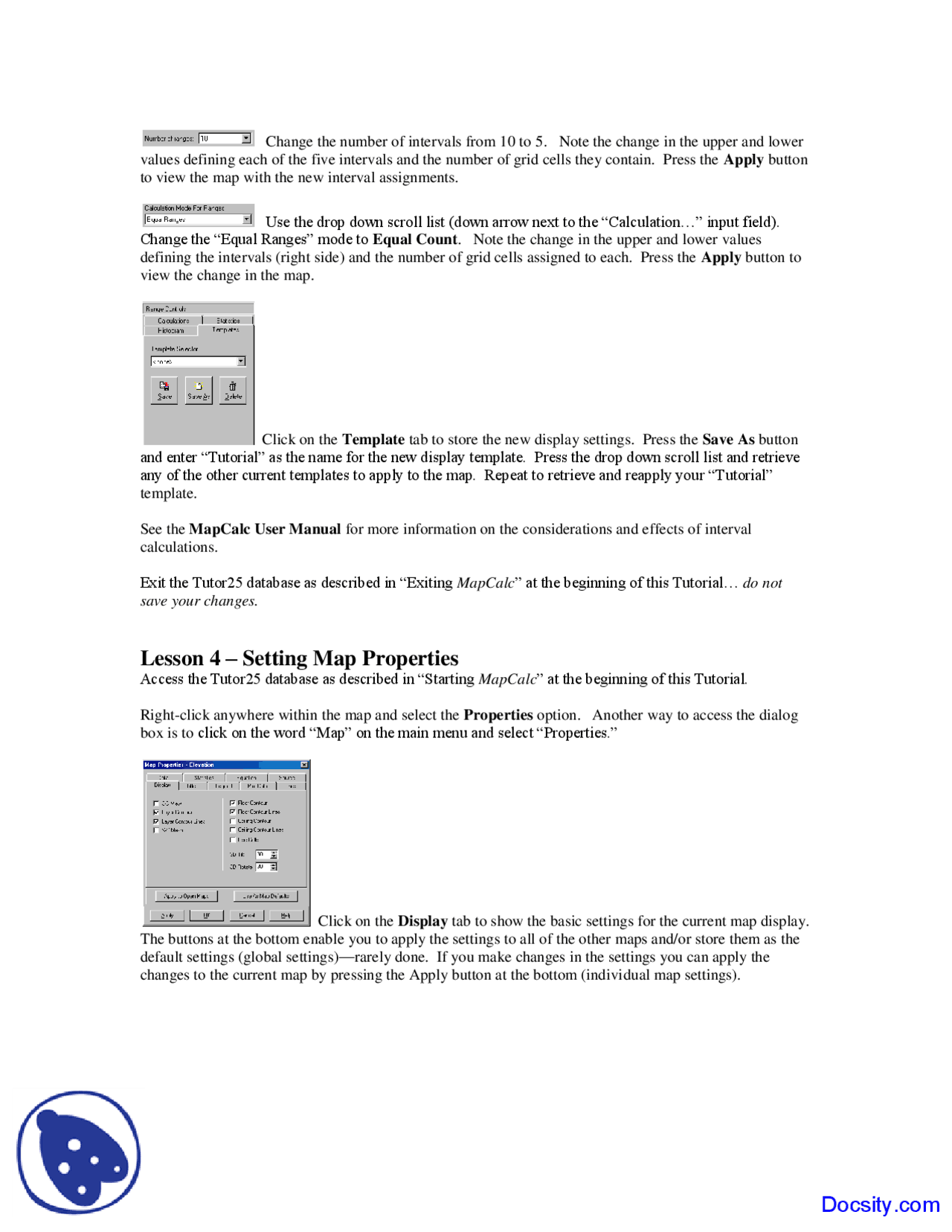 Setting Map Properties Gis And Mapping Lecture Notes Docsity