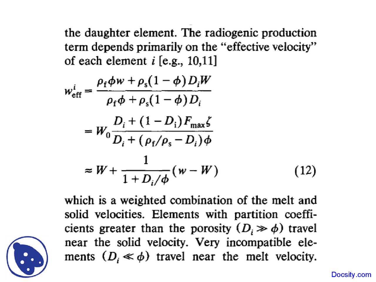Equilibrium Geochemistry I Lecture Slides Docsity