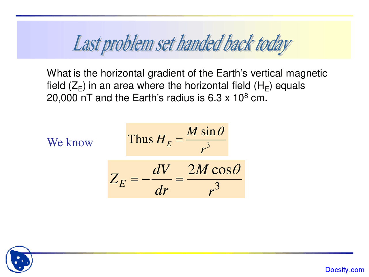 Horizontal Gradient Environment And Geology Lecture Slides Docsity