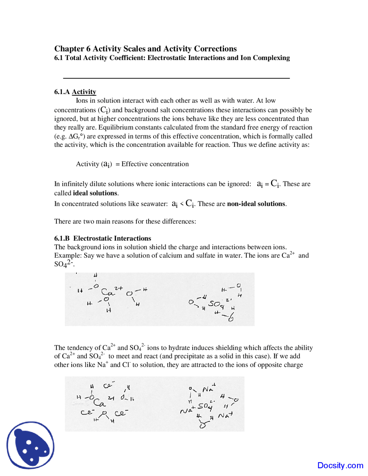 Activity Scales - Geochemistry I - Lecture Notes | Study notes ...
