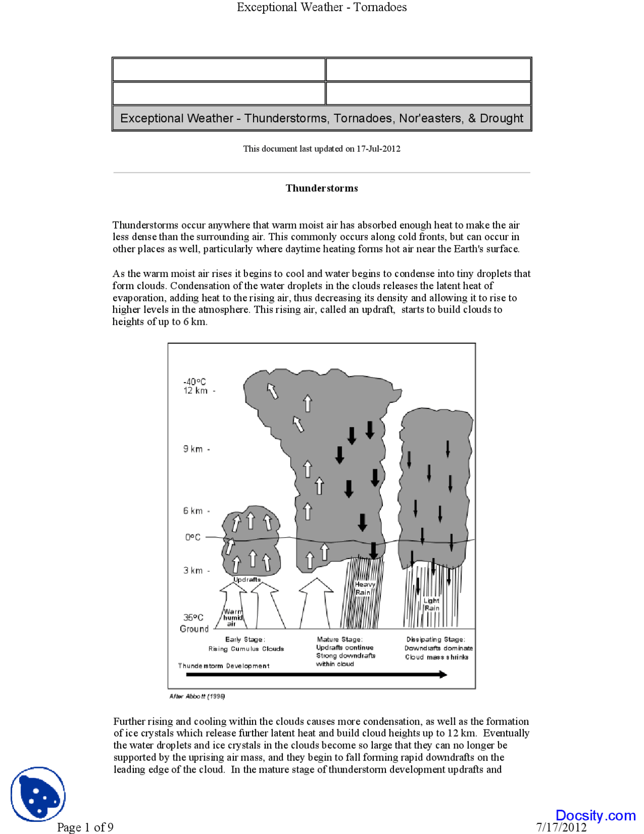 Exceptional Weather Environmental Geology Lecture Notes Docsity