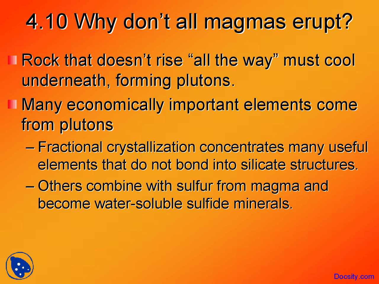 Magmas Erupt Environmental Geology Lecture Slides Docsity