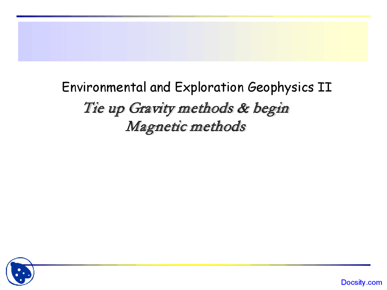 Magnetic Methods Environment And Geology Lecture Slides Docsity