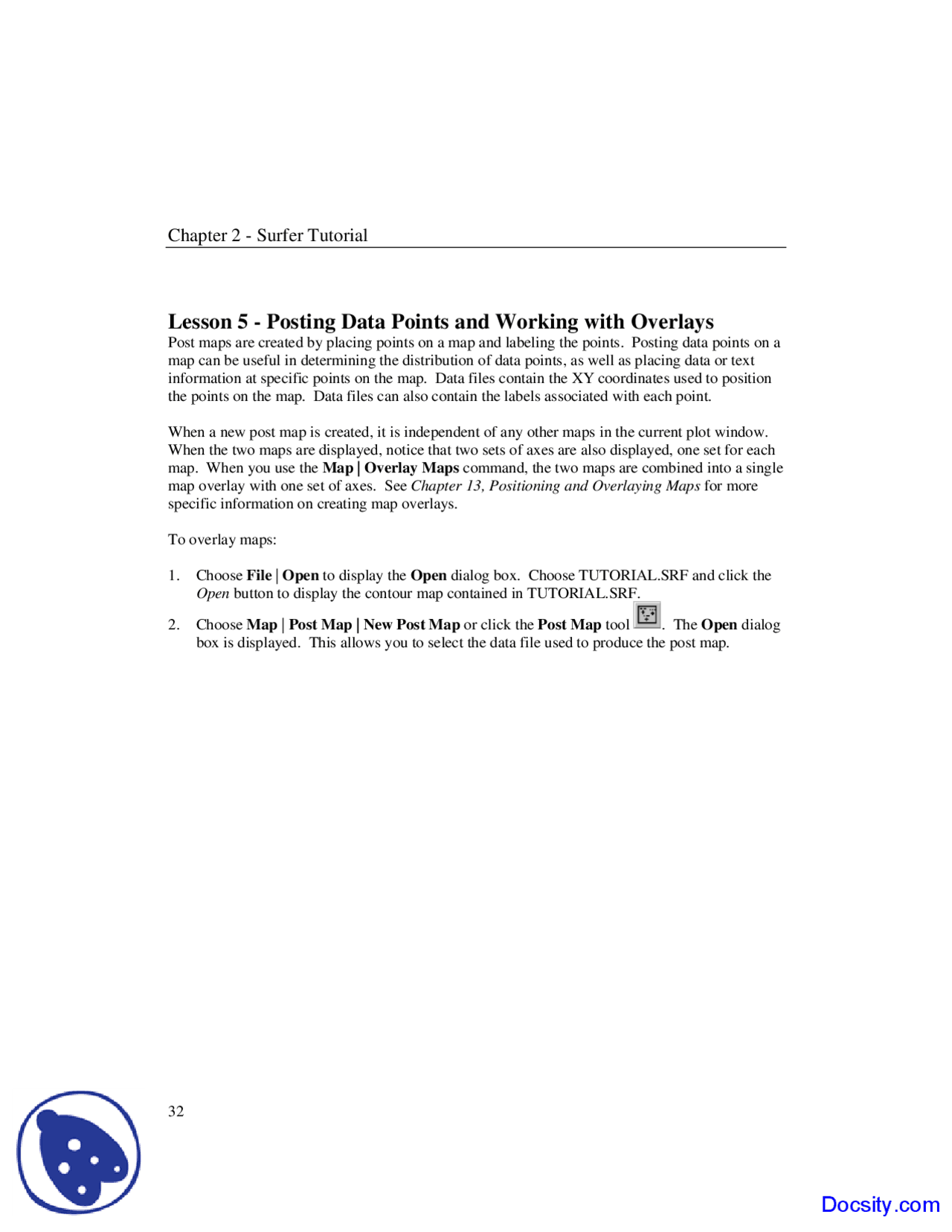 Posting Data Points Gis And Mapping Lecture Notes Docsity
