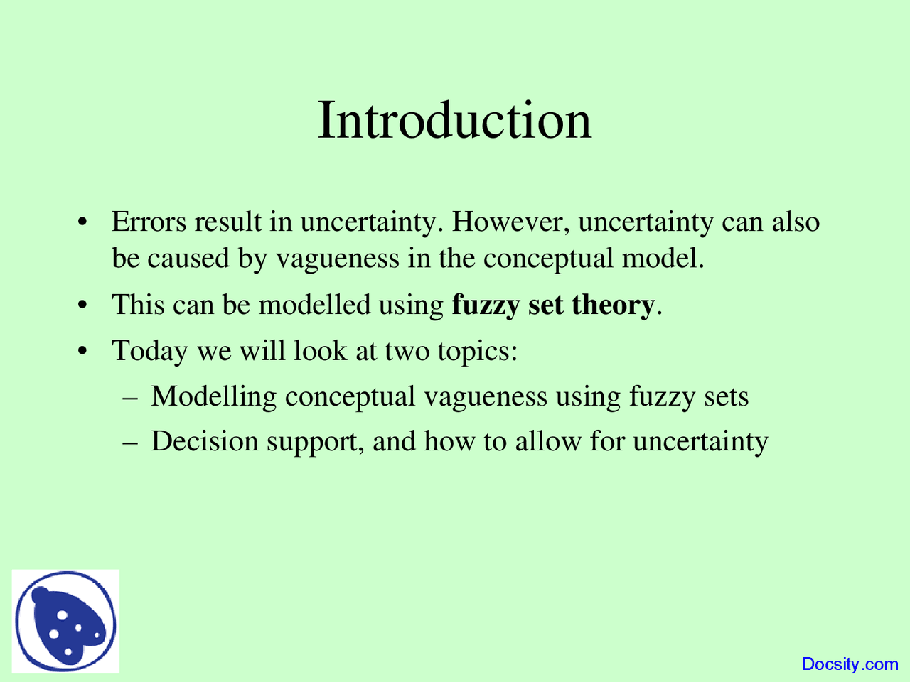 Conceptual Vagueness Gis And Mapping Lecture Slides Docsity