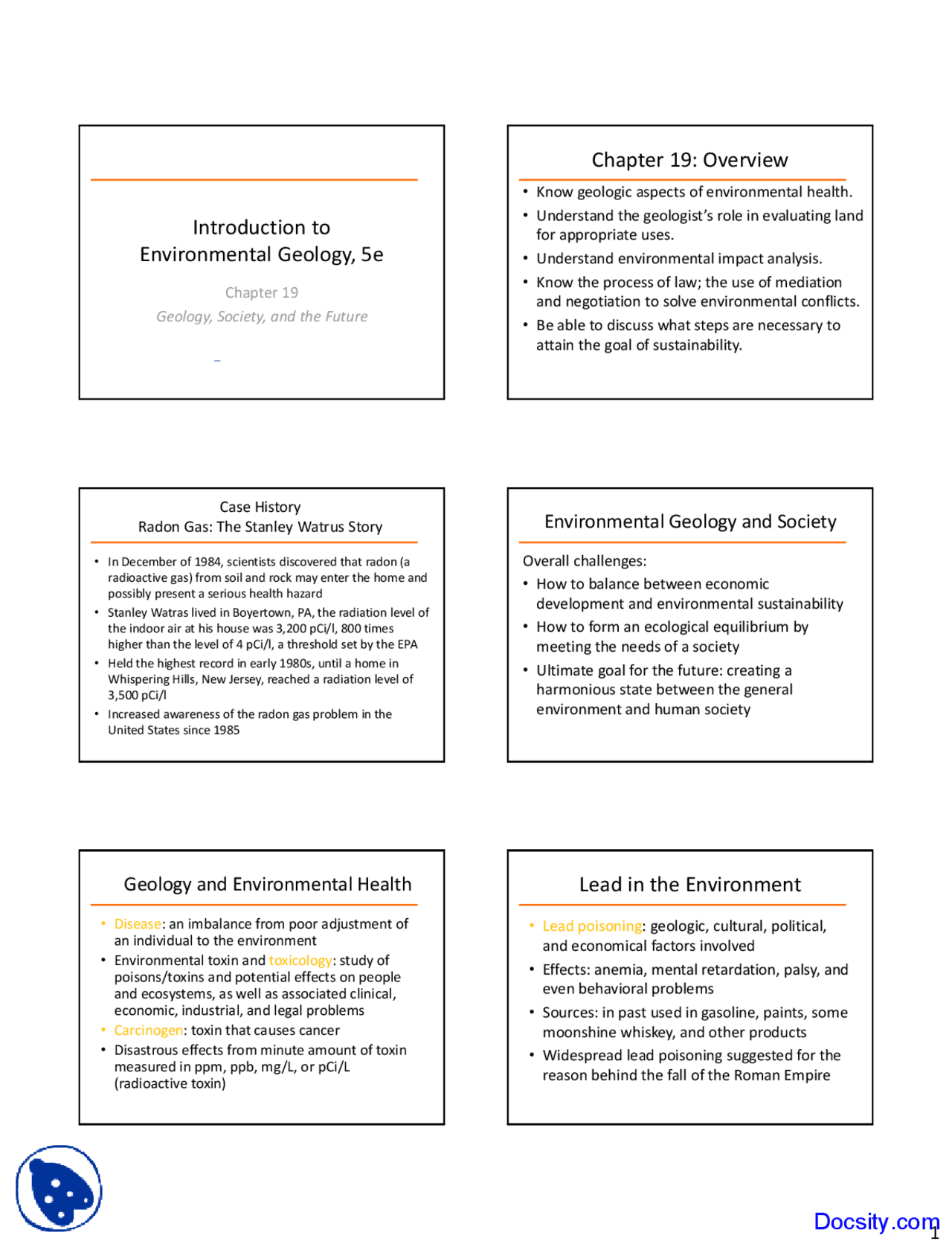 Geology Environmental Geology Lecture Slides Docsity