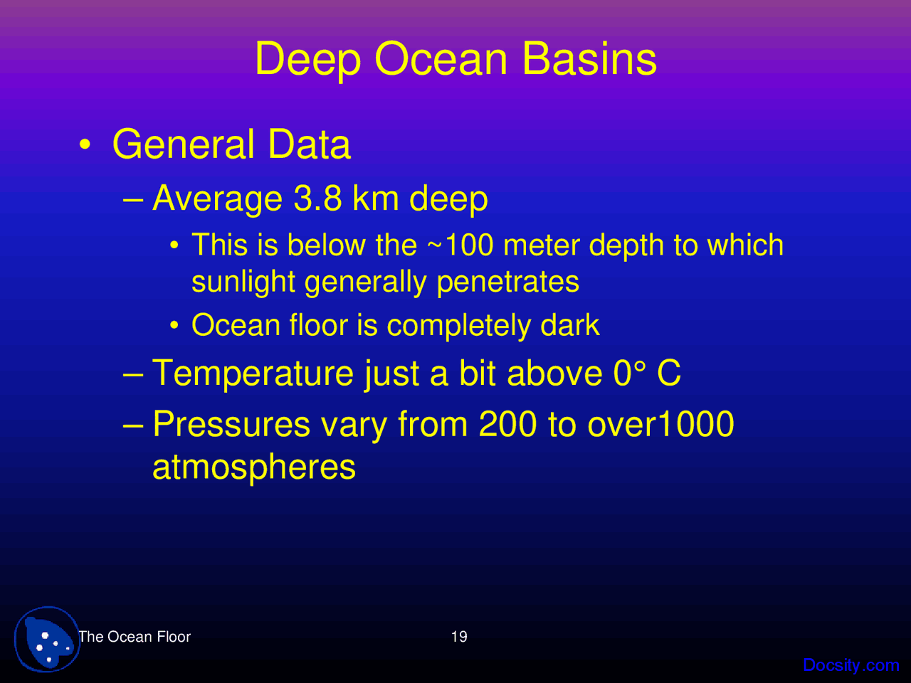 Deep Ocean Basins Environmental Geology Lecture Slides Docsity