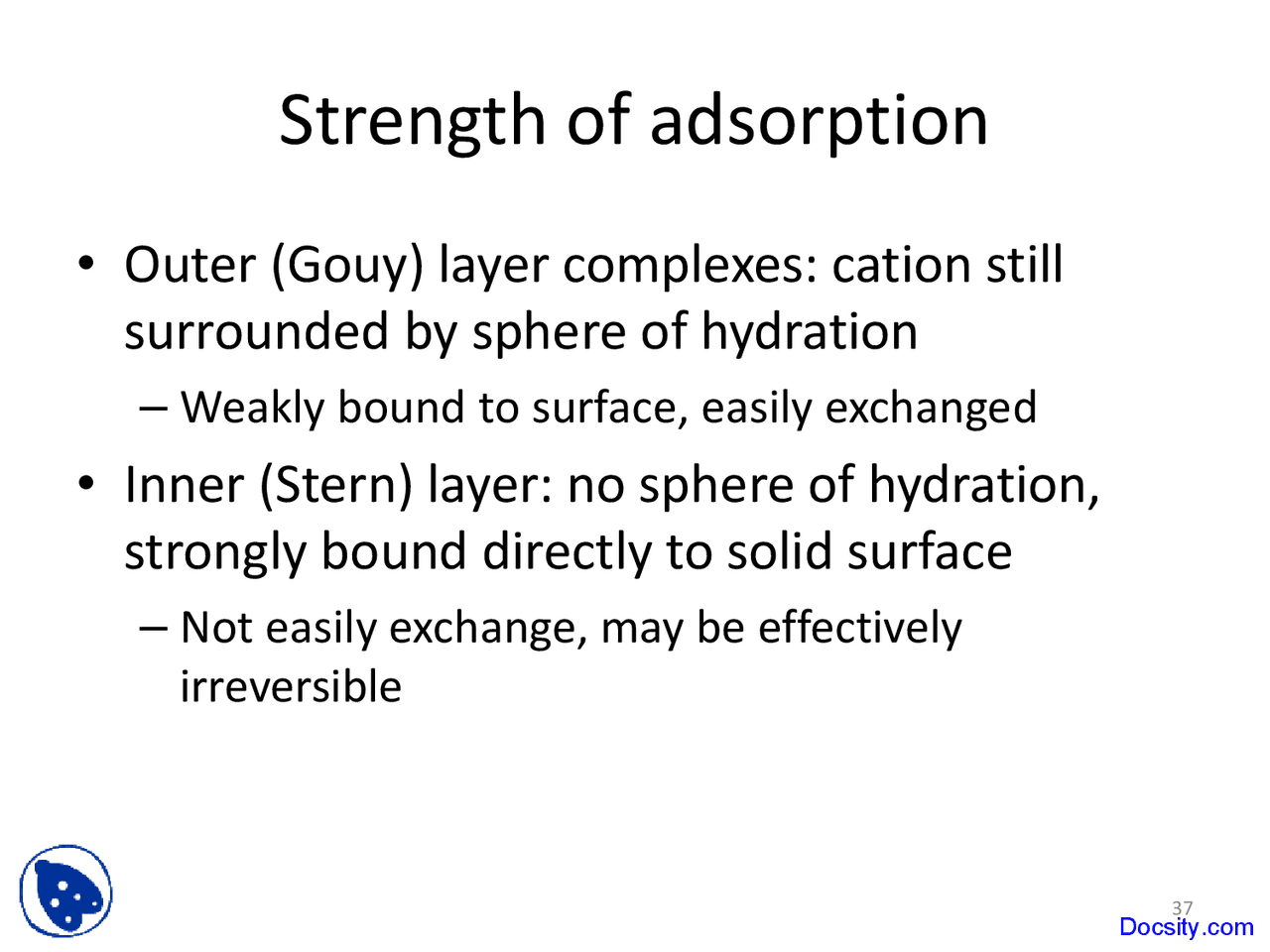 Desorption Geochemistry I Lecture Slides Docsity