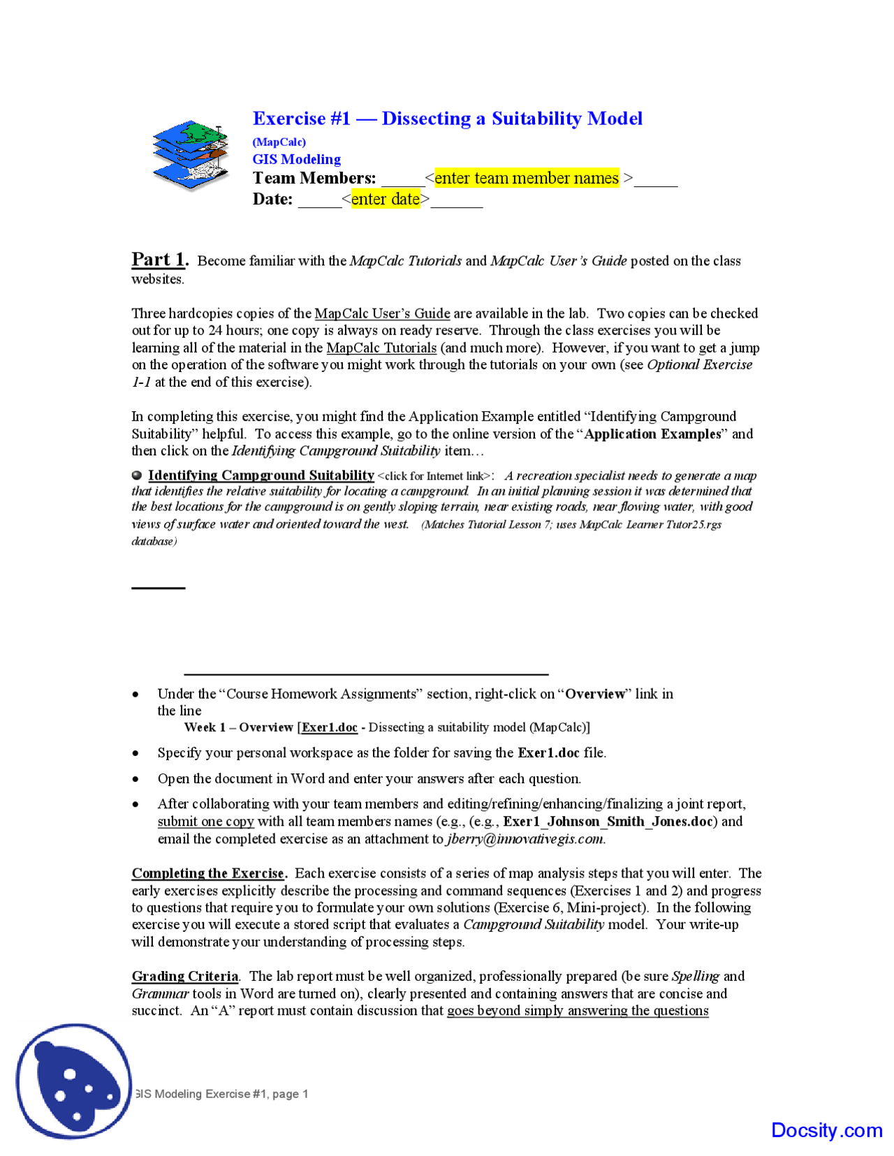 Dissecting A Suitability Model Gis And Mapping Exam Docsity