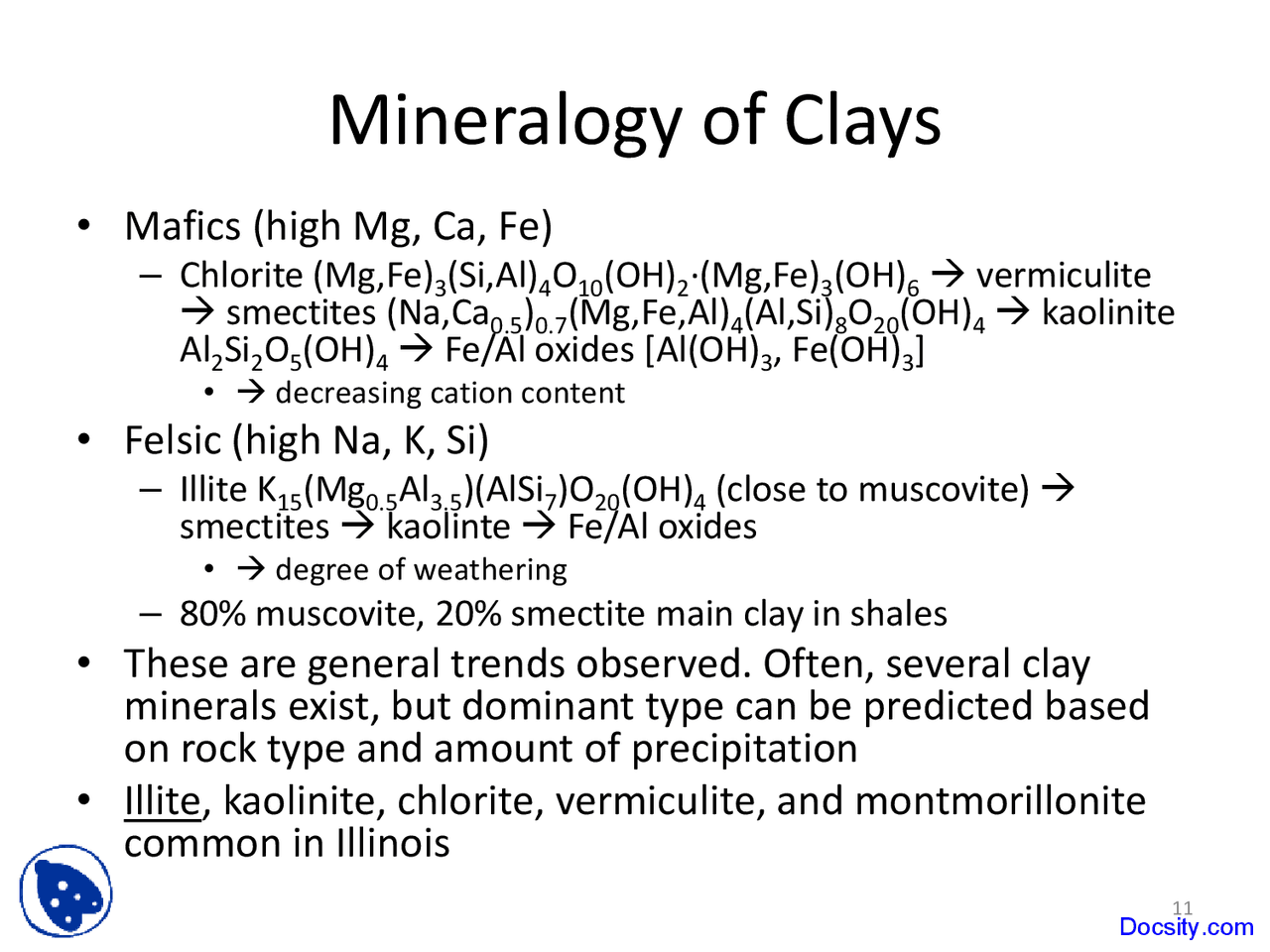 Mineralogy Geochemistry I Lecture Slides Docsity