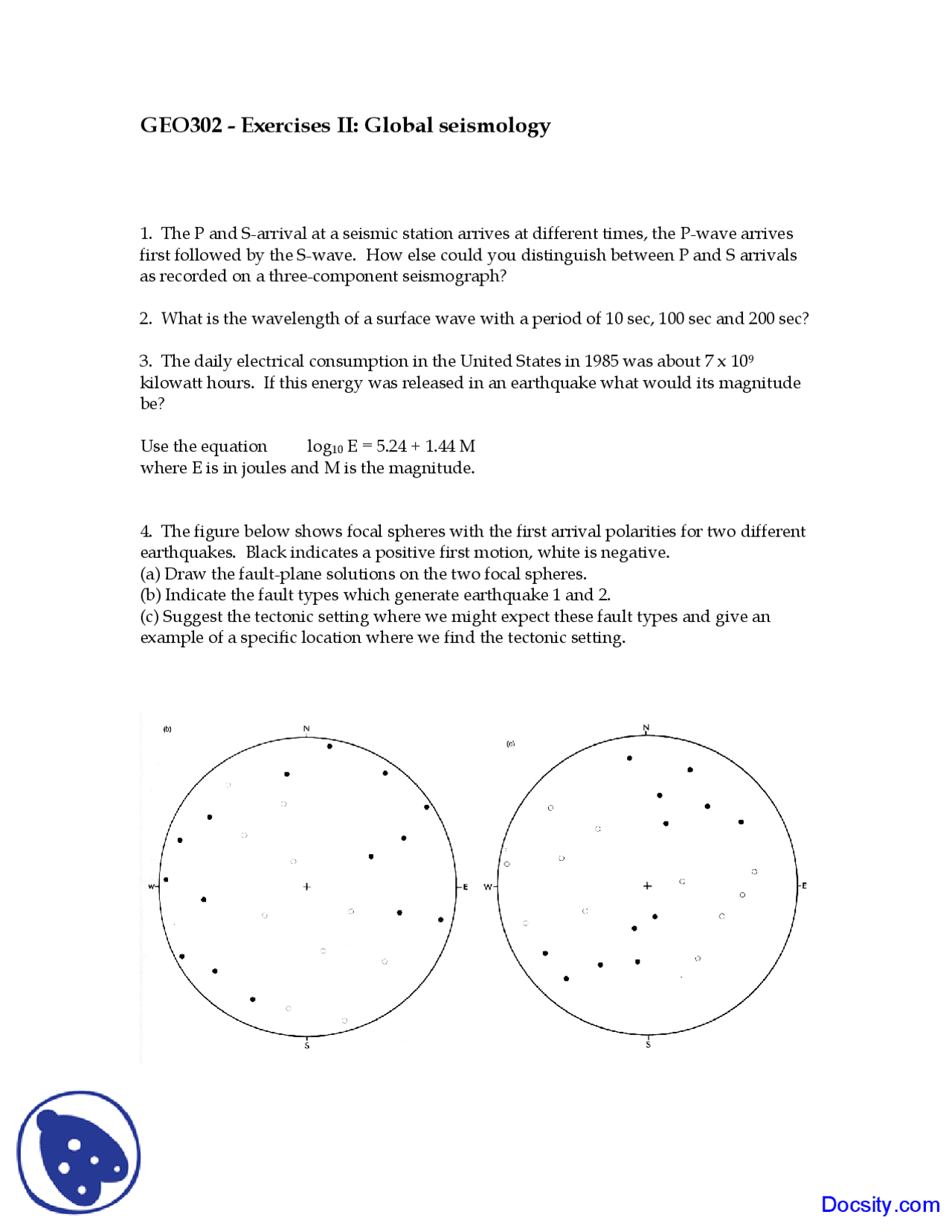 Global Seismology - Geochemistry I - Lecture Notes | Study notes ...