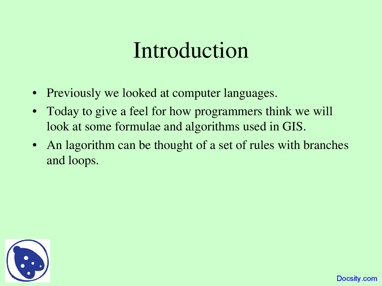 Measuring Distance Gis And Mapping Lecture Slides Docsity