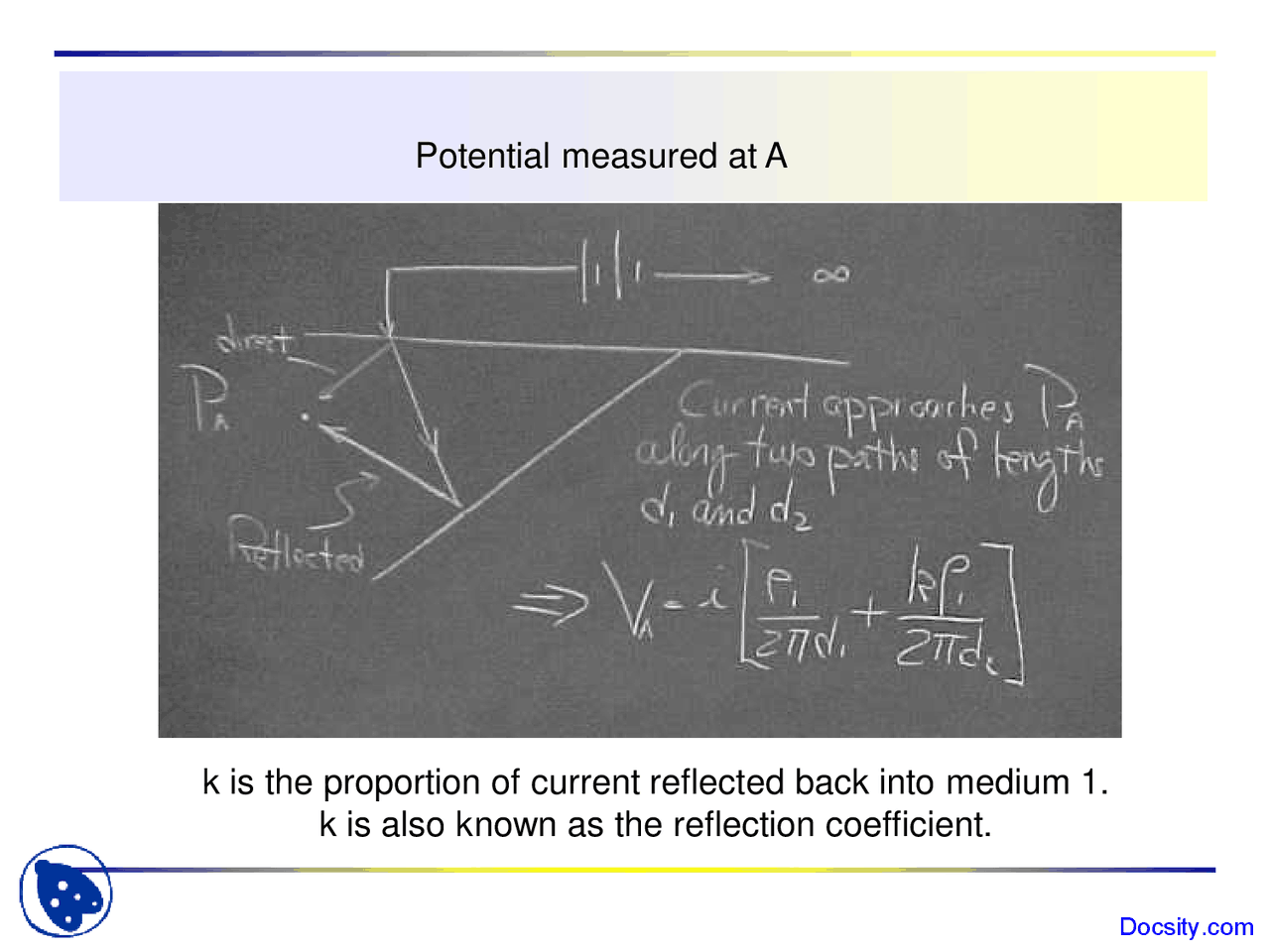 Potential Measured - Environment and Geology - Lecture Slides - Docsity
