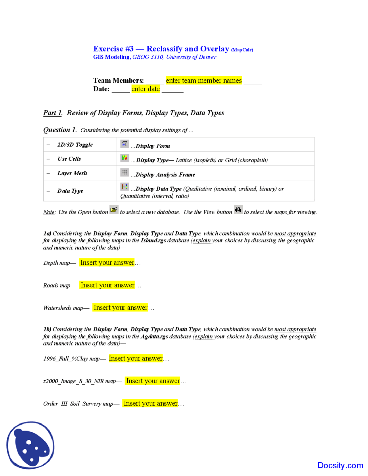 Reclassify And Overlay Gis And Mapping Exam Docsity