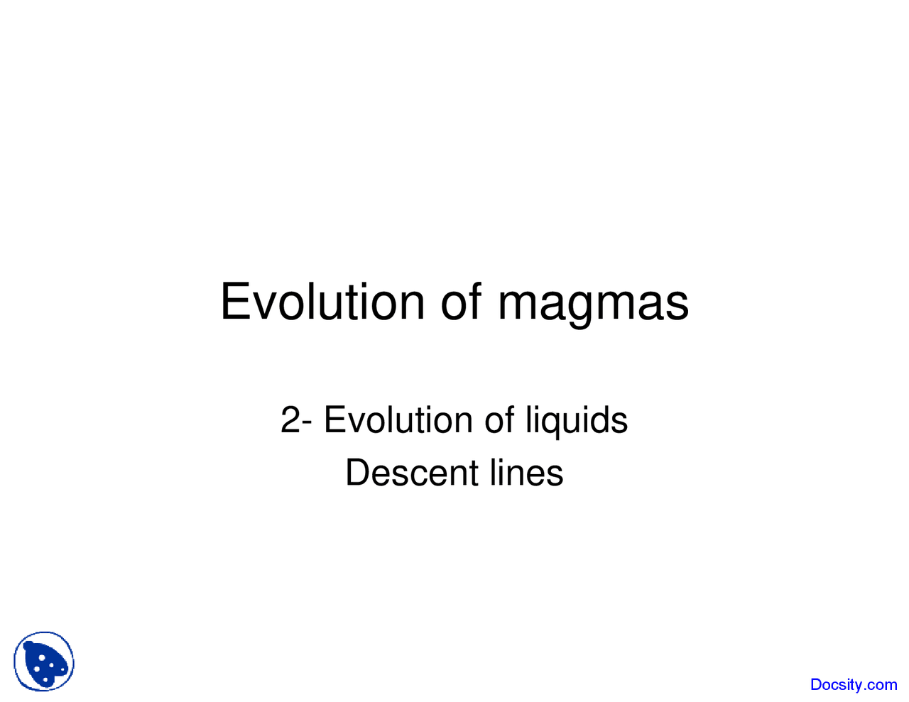 Eutectic Systems Geochemistry I Lecture Slides Docsity
