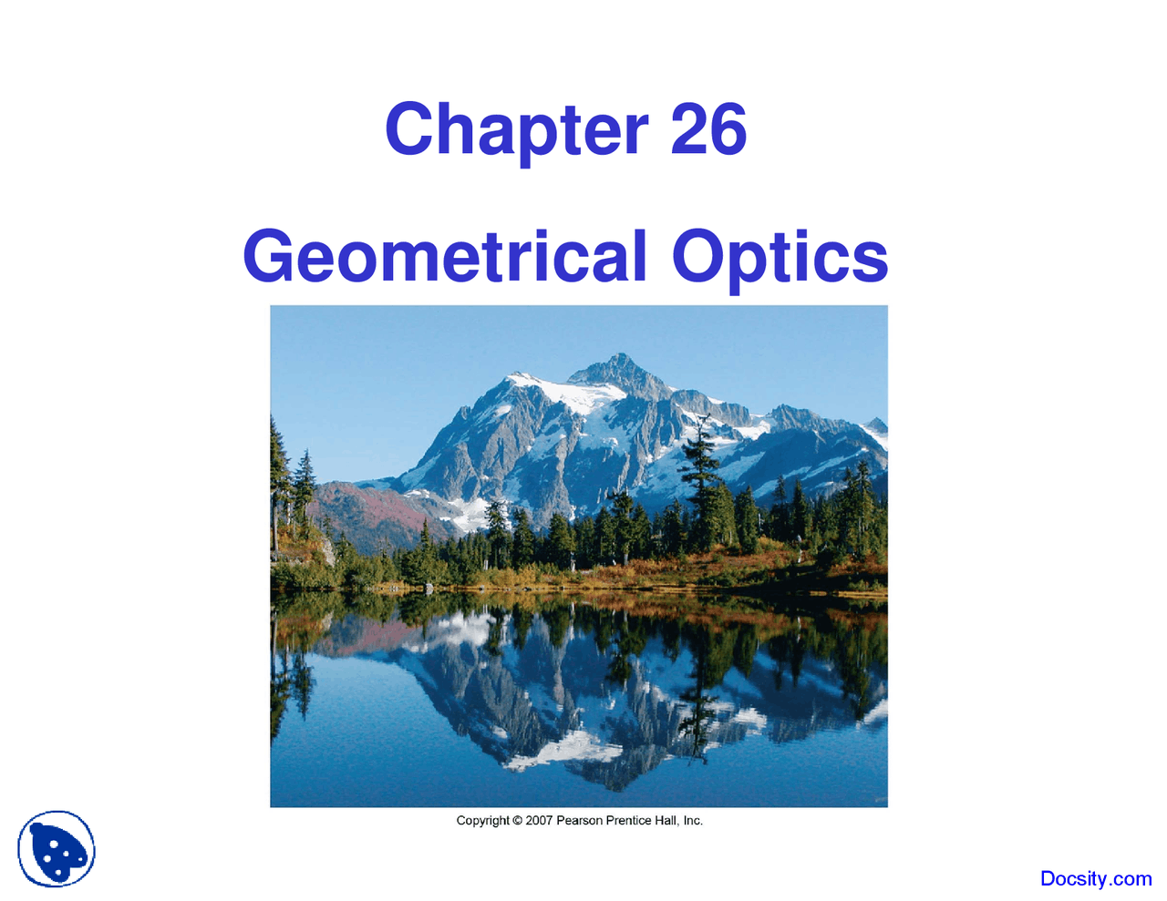 Geometrical Optics General Physics Lecture Slides Docsity
