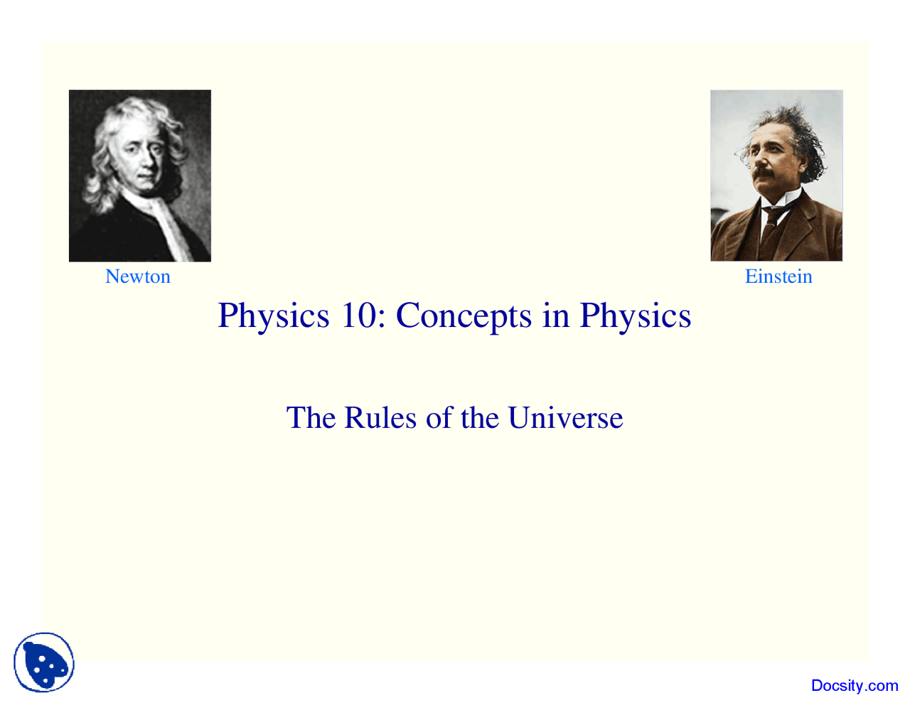 Rules Concepts In Physics Lecture Slides Slides Physics Docsity