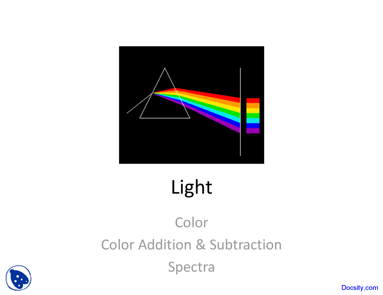 Light Concepts In Physics Lecture Slides Slides Physics Docsity
