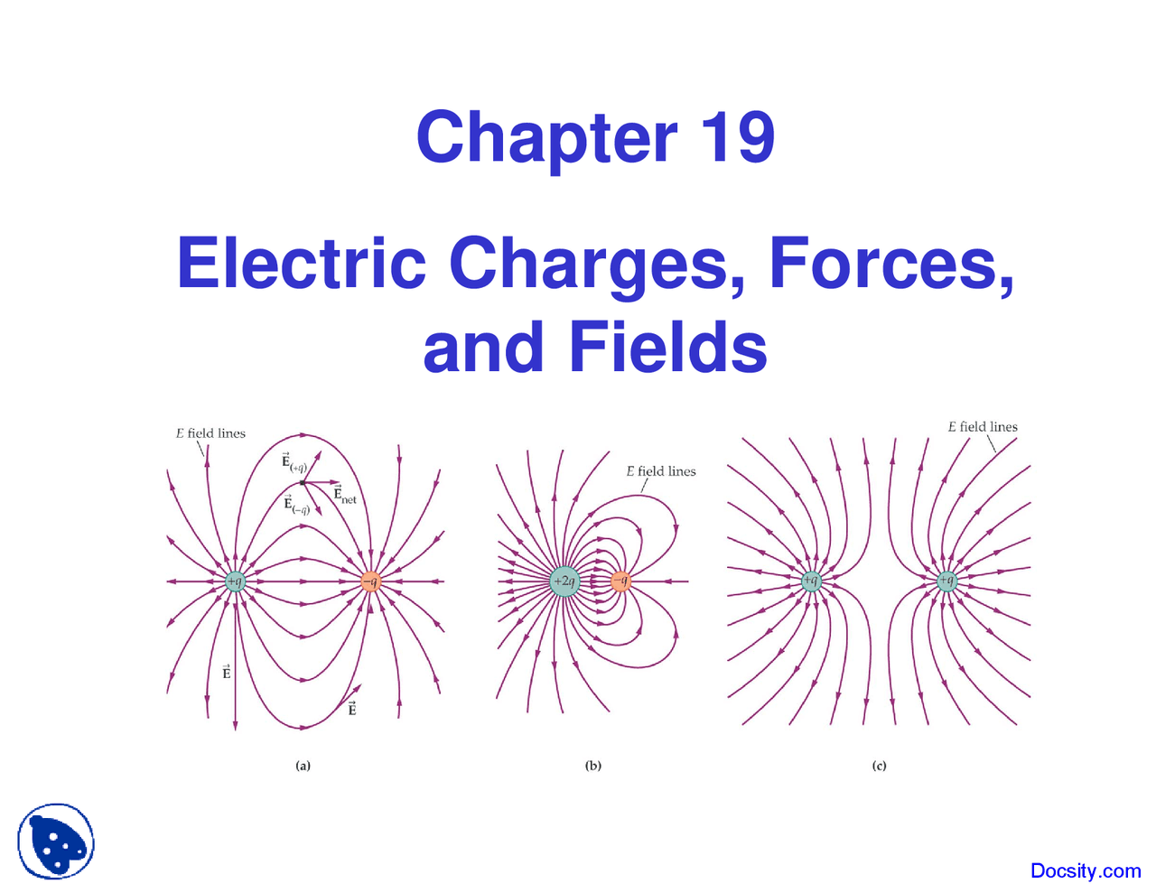Electric Charges - General Physics - Lecture Slides - Docsity