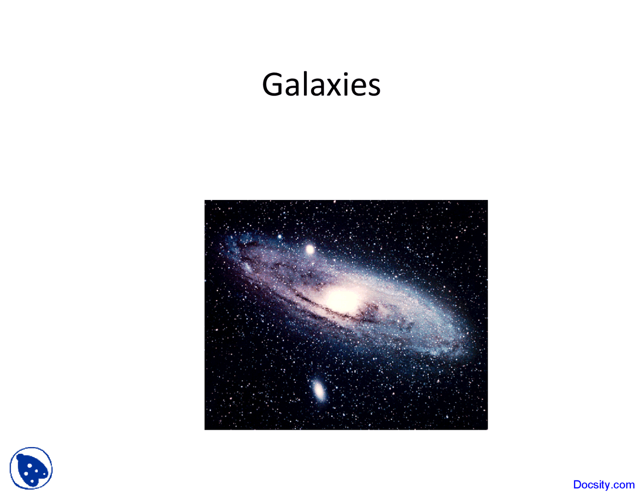 Galaxies Astrophysics Lecture Slides Slides Astrophysics Docsity