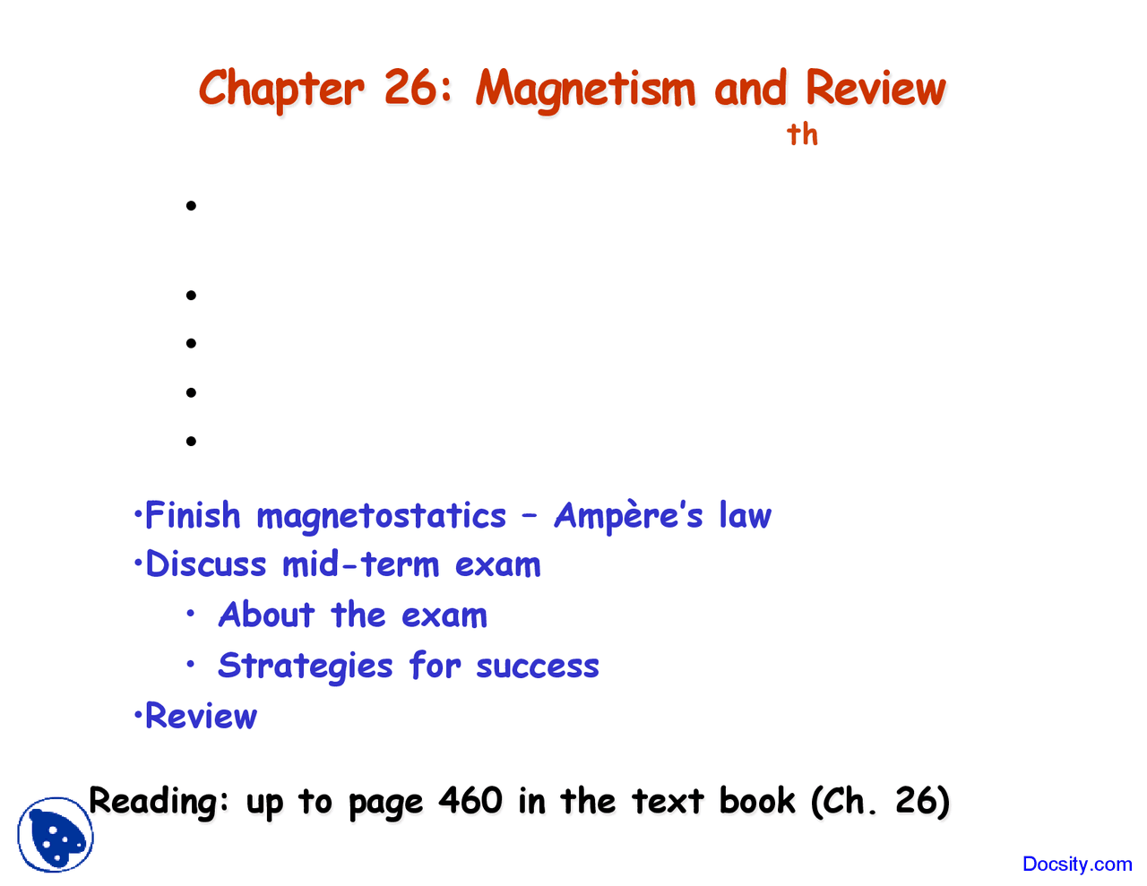 Magnetism Two General Physics Lecture Slides Docsity
