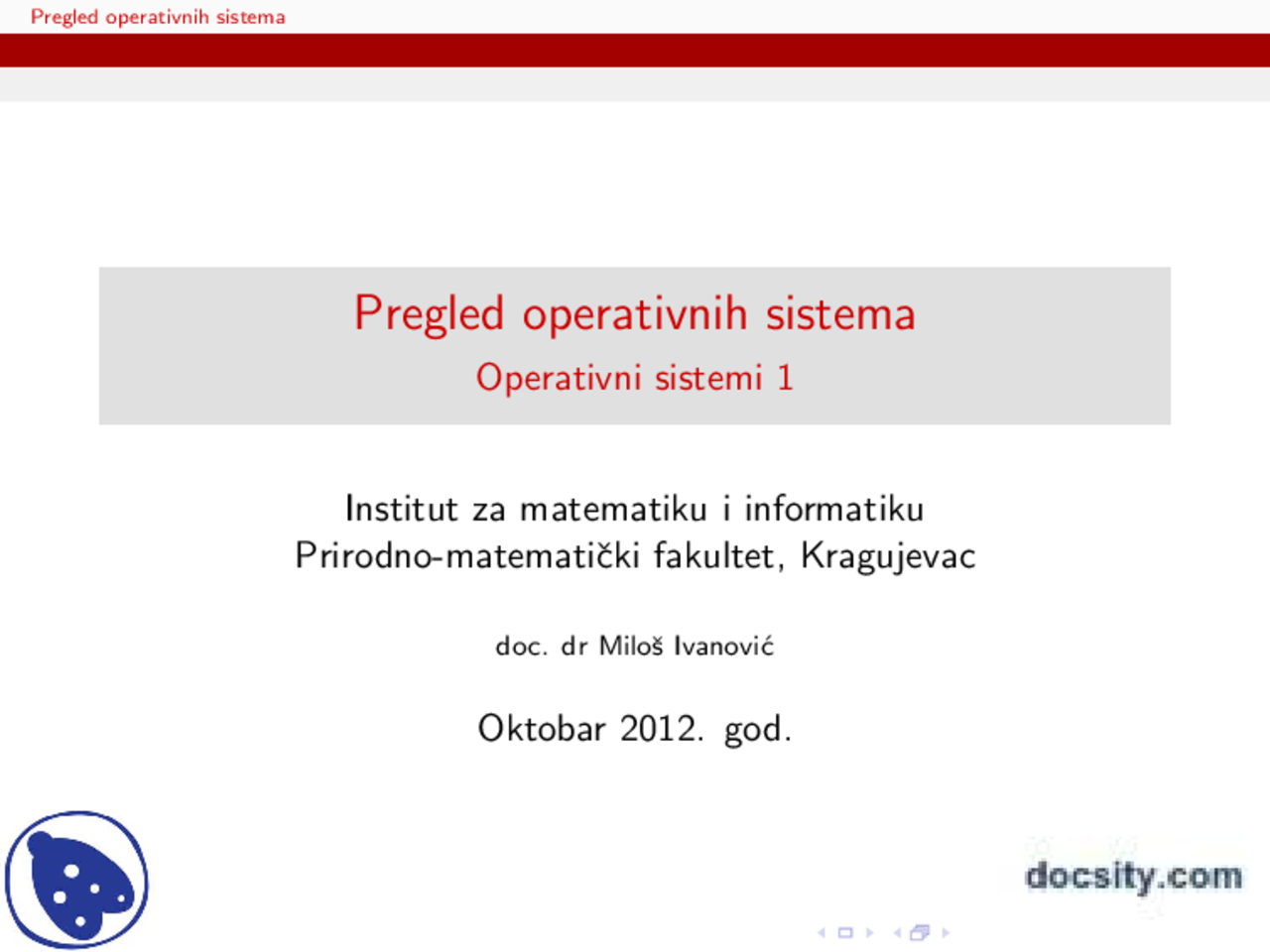 Pregled operativnih sistema-Slajdovi-Operativni sistemi-Informatika | Slajdovi' predlog ...