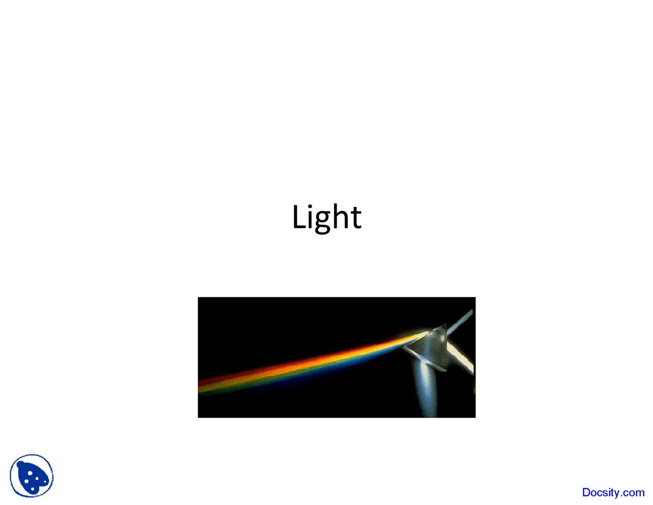 Light Astrophysics Lecture Slides Docsity