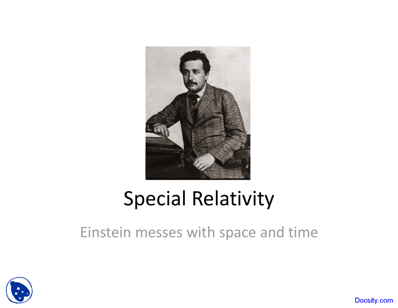 Special Relativity Concepts In Physics Lecture Slides Docsity