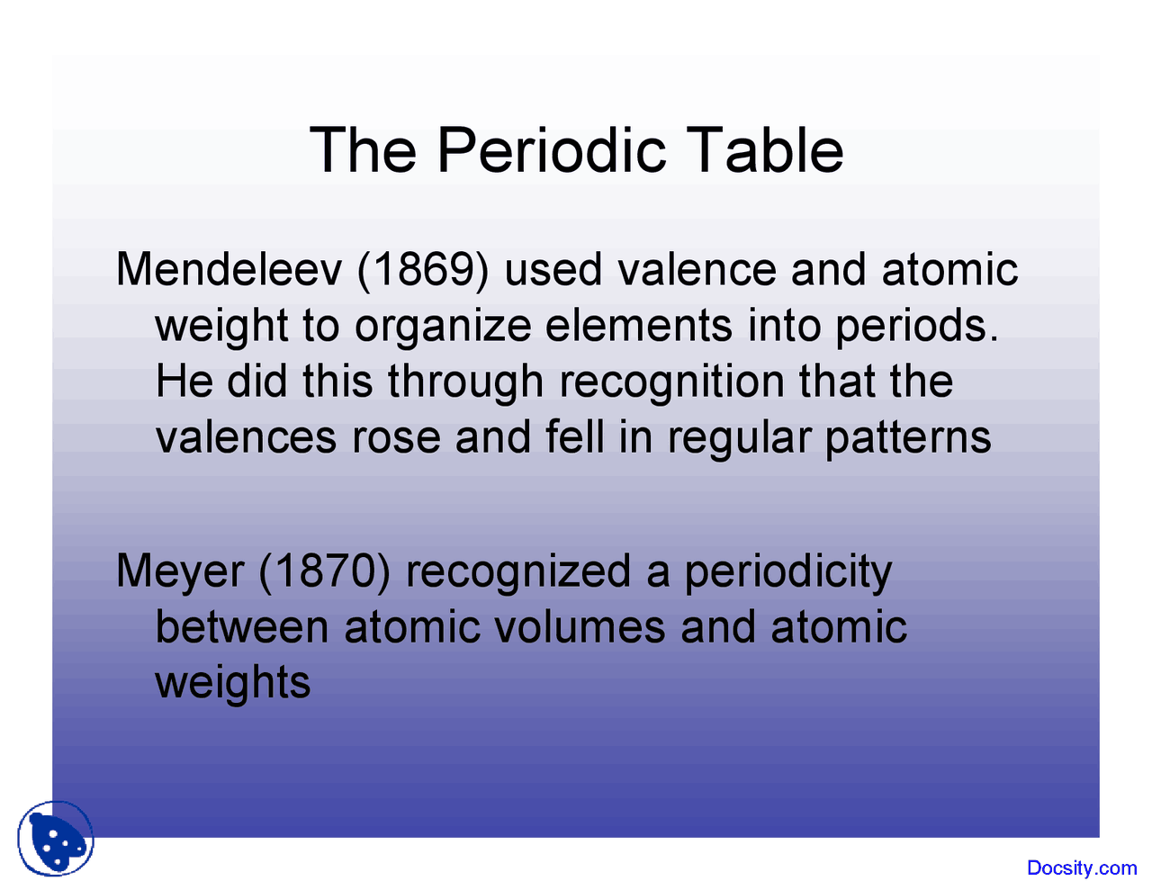 Periodic Table Geochemistry Lecture Slides Docsity