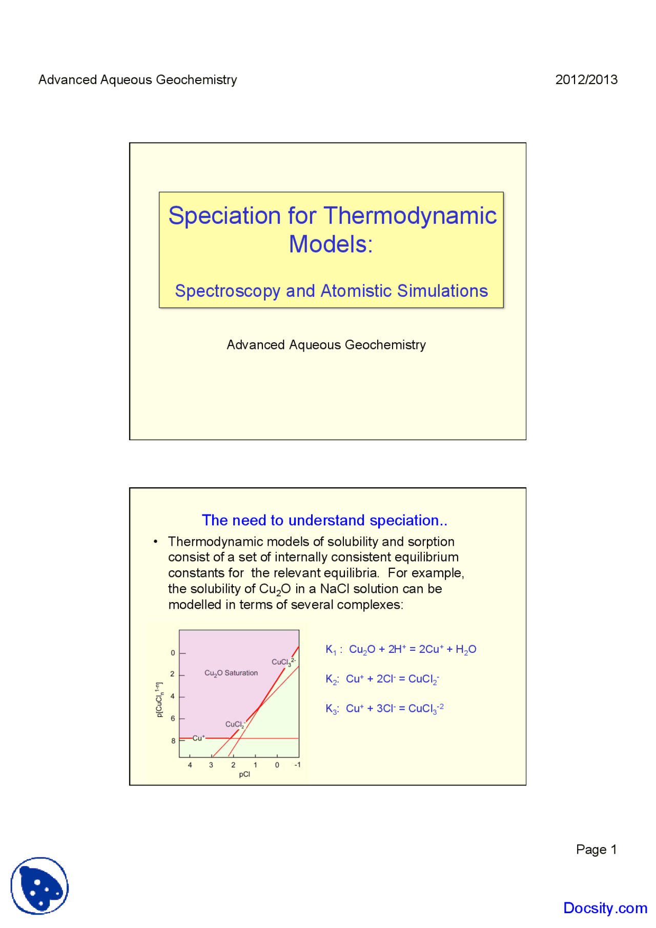 Spectroscopy Geochemistry Lecture Slides Docsity