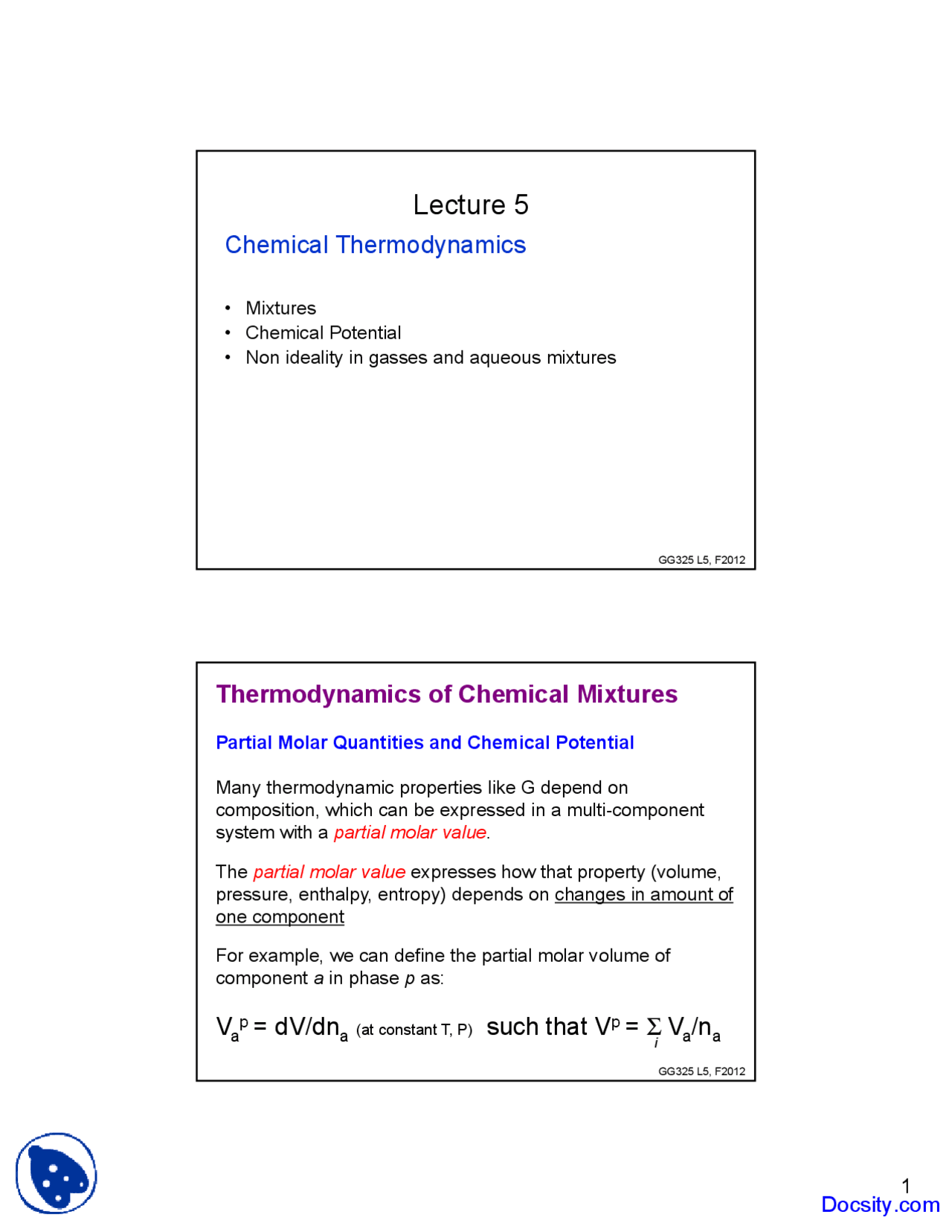 Mixture Geochemistry Lecture Slides Docsity