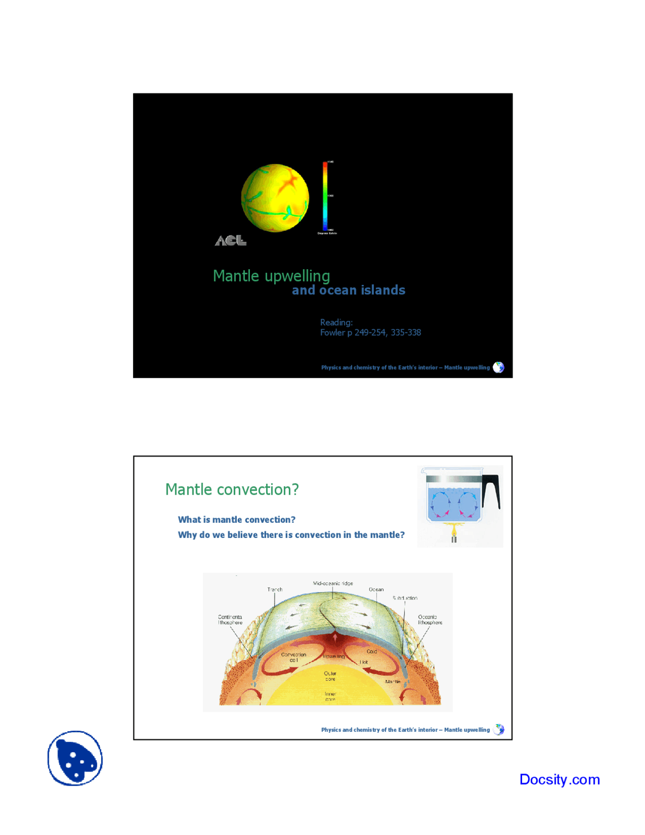 Mantle Upwelling Geochemistry Lecture Slides Slides Geochemistry