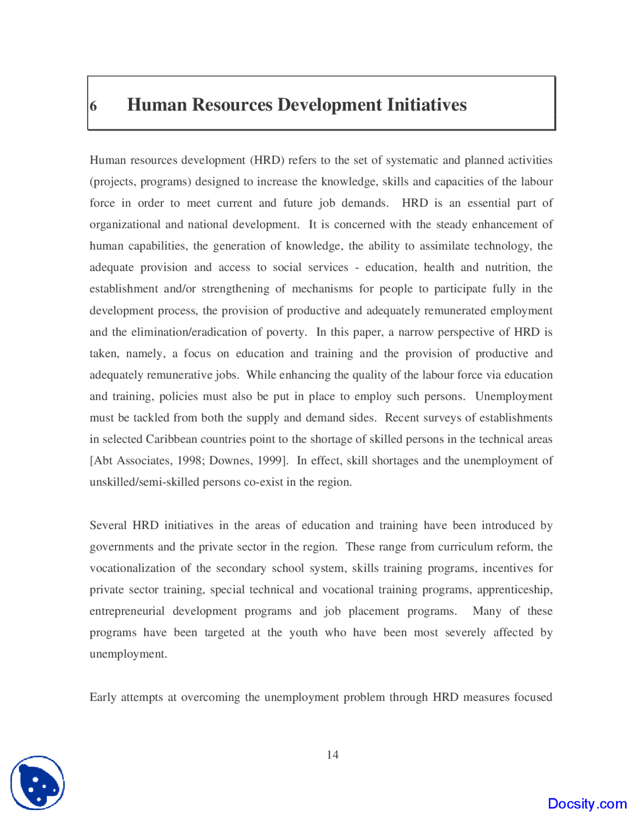 Planned Activities Human Resource Lecture Notes Docsity