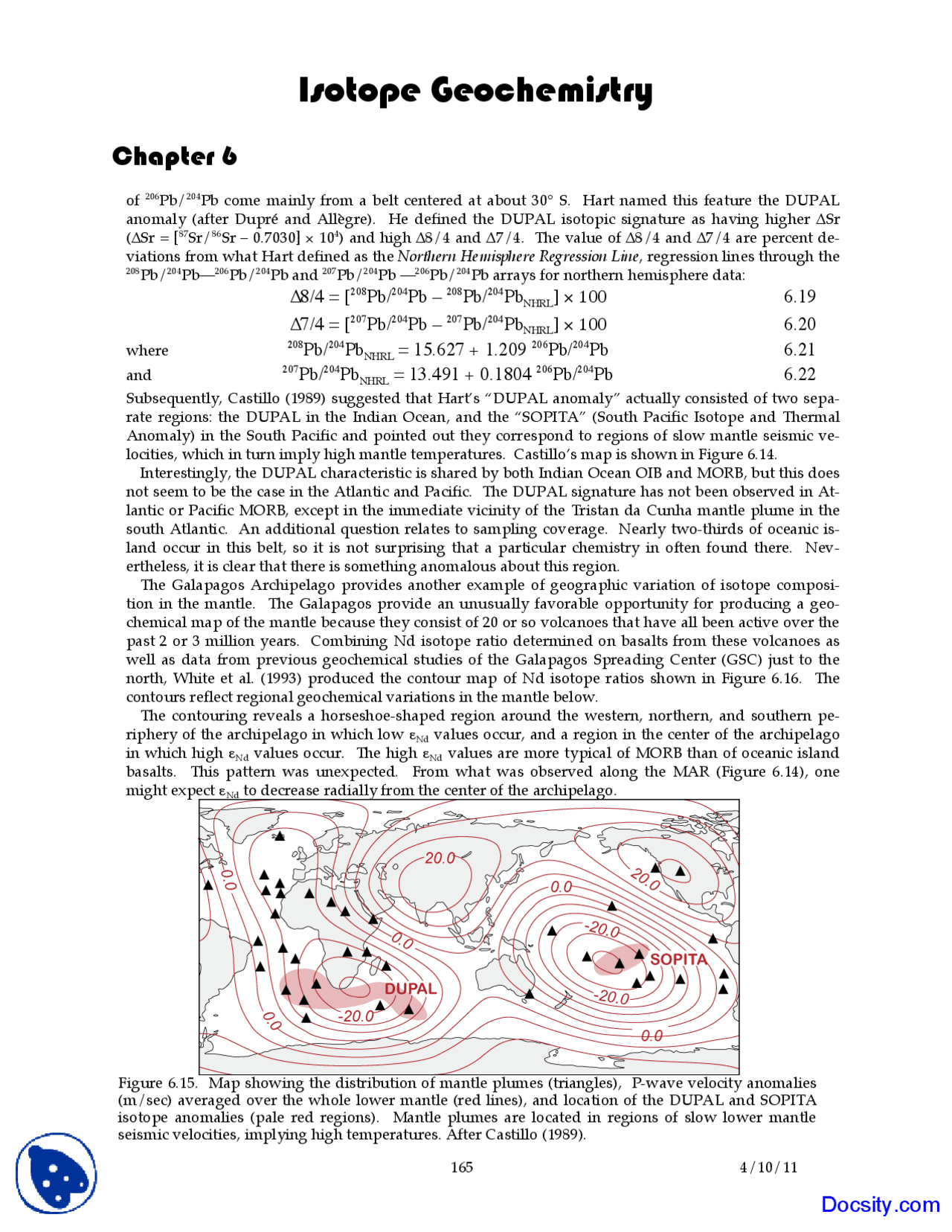 Centered Geochemistry Lecture Notes Docsity