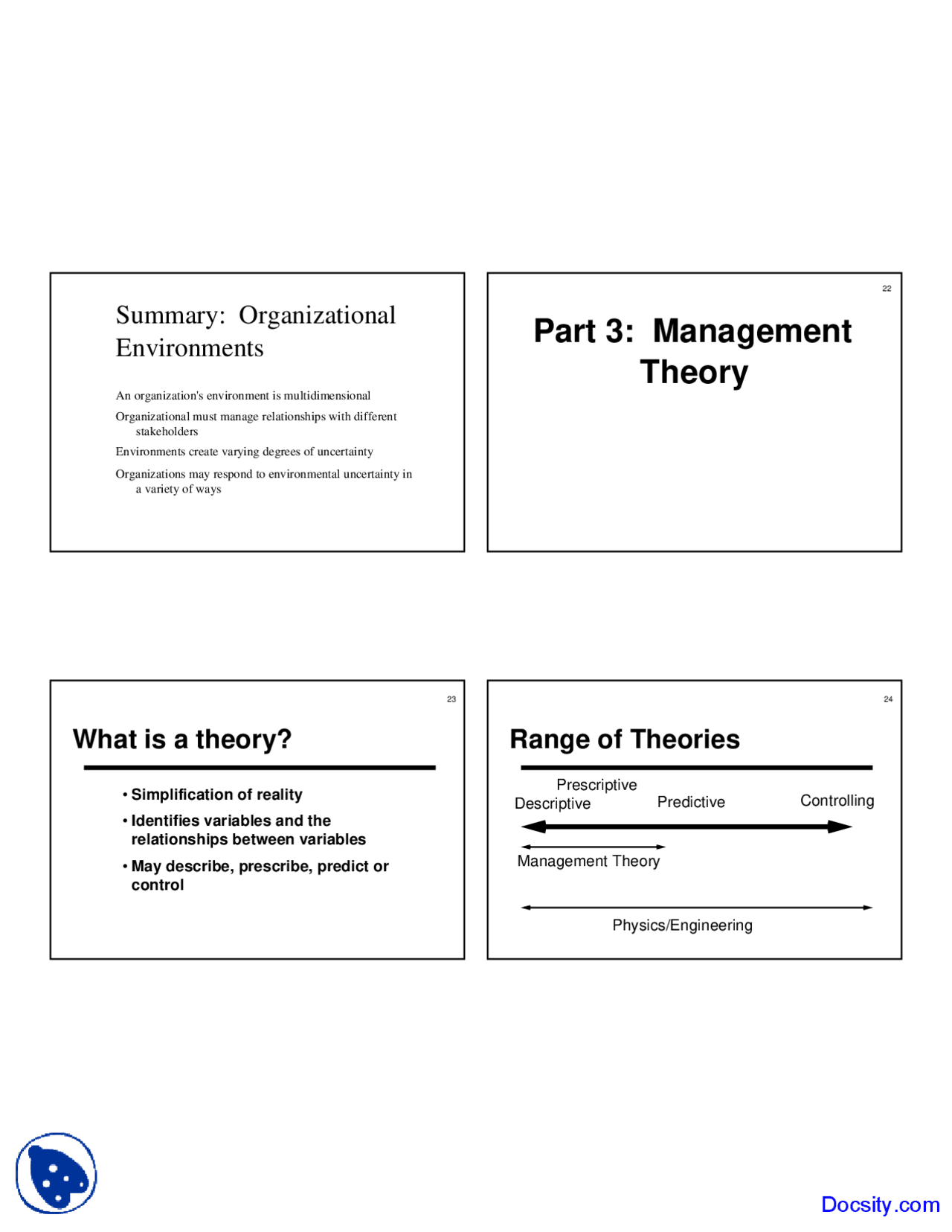 Early Management Human Resource Lecture Slides Docsity