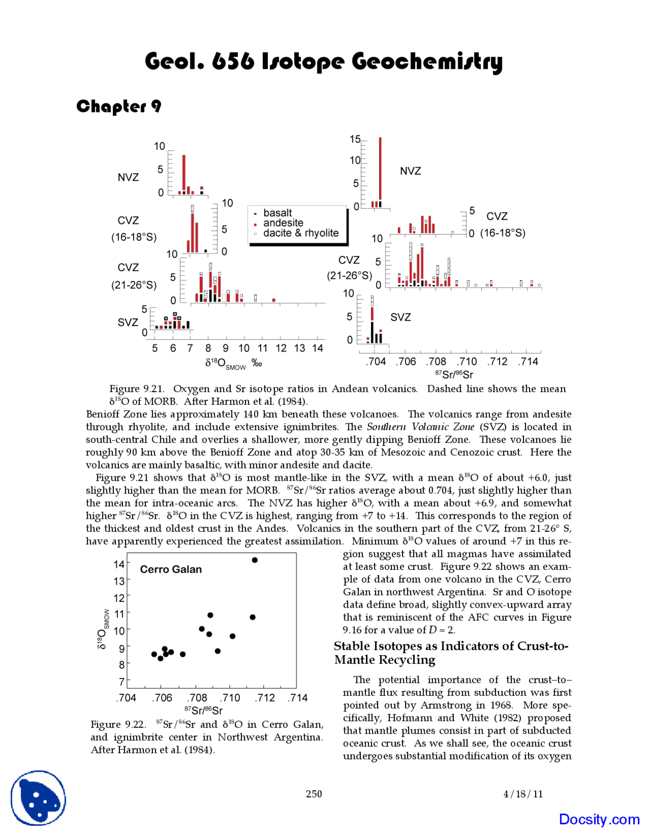 Oxygen Geochemistry Lecture Notes Docsity