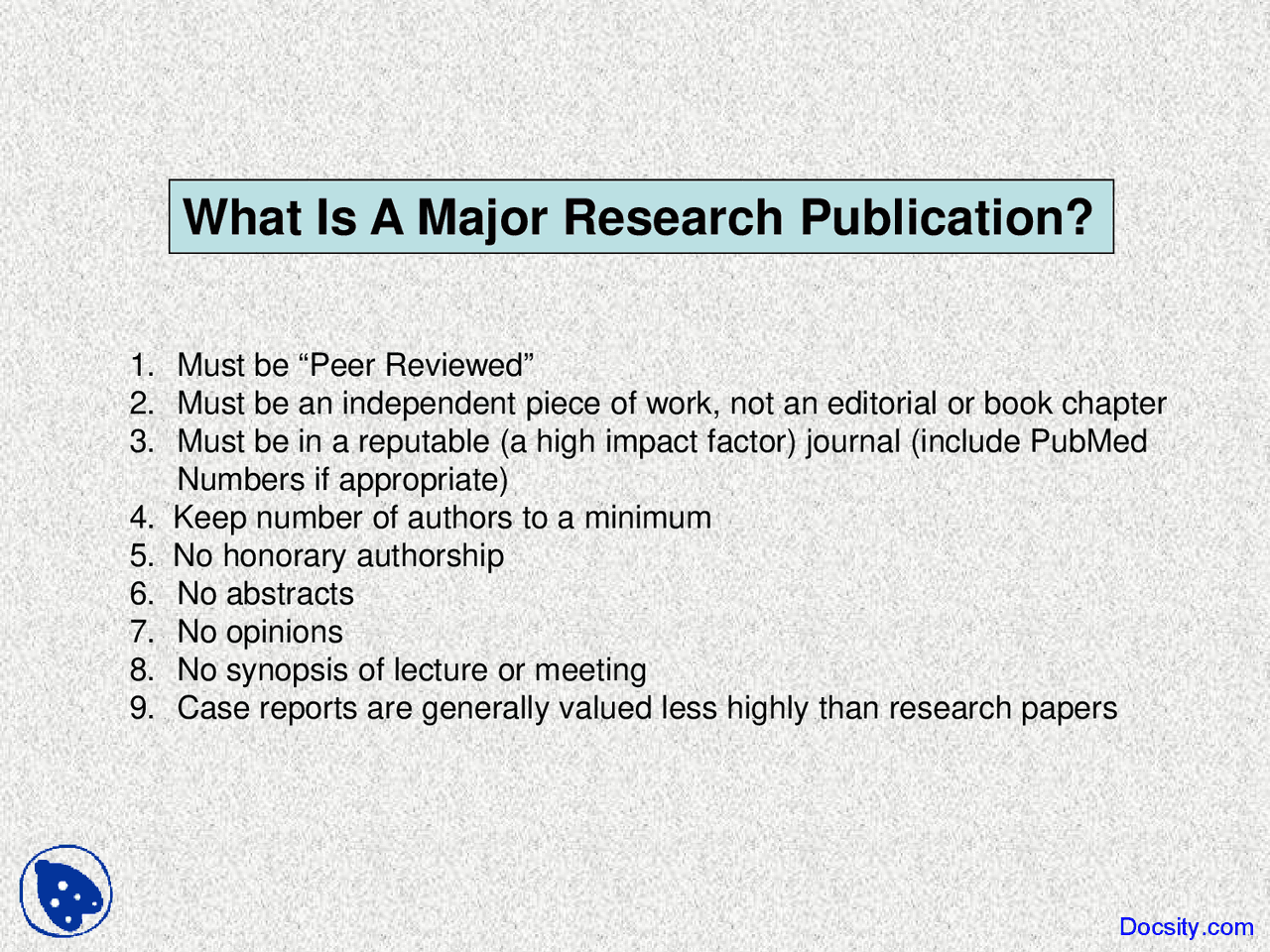 Research Publication Human Resource Lecture Slides Docsity