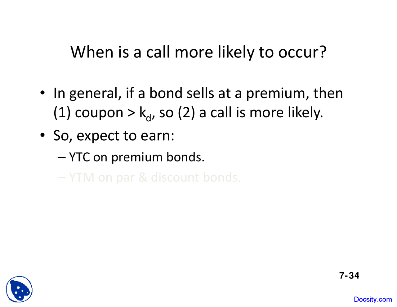 Call - Asset Managment - Lecture Slides | Slides Management Fundamentals | Docsity