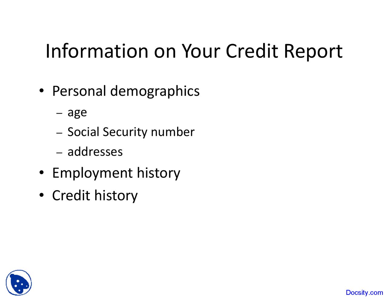 Credit Evaluation Asset Managment Lecture Slides Docsity