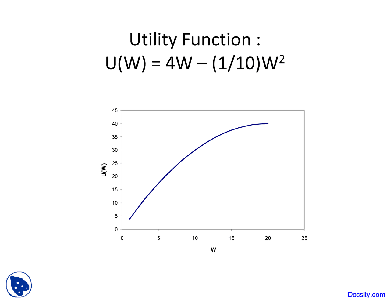 Utility Function Asset Managment Lecture Slides Docsity