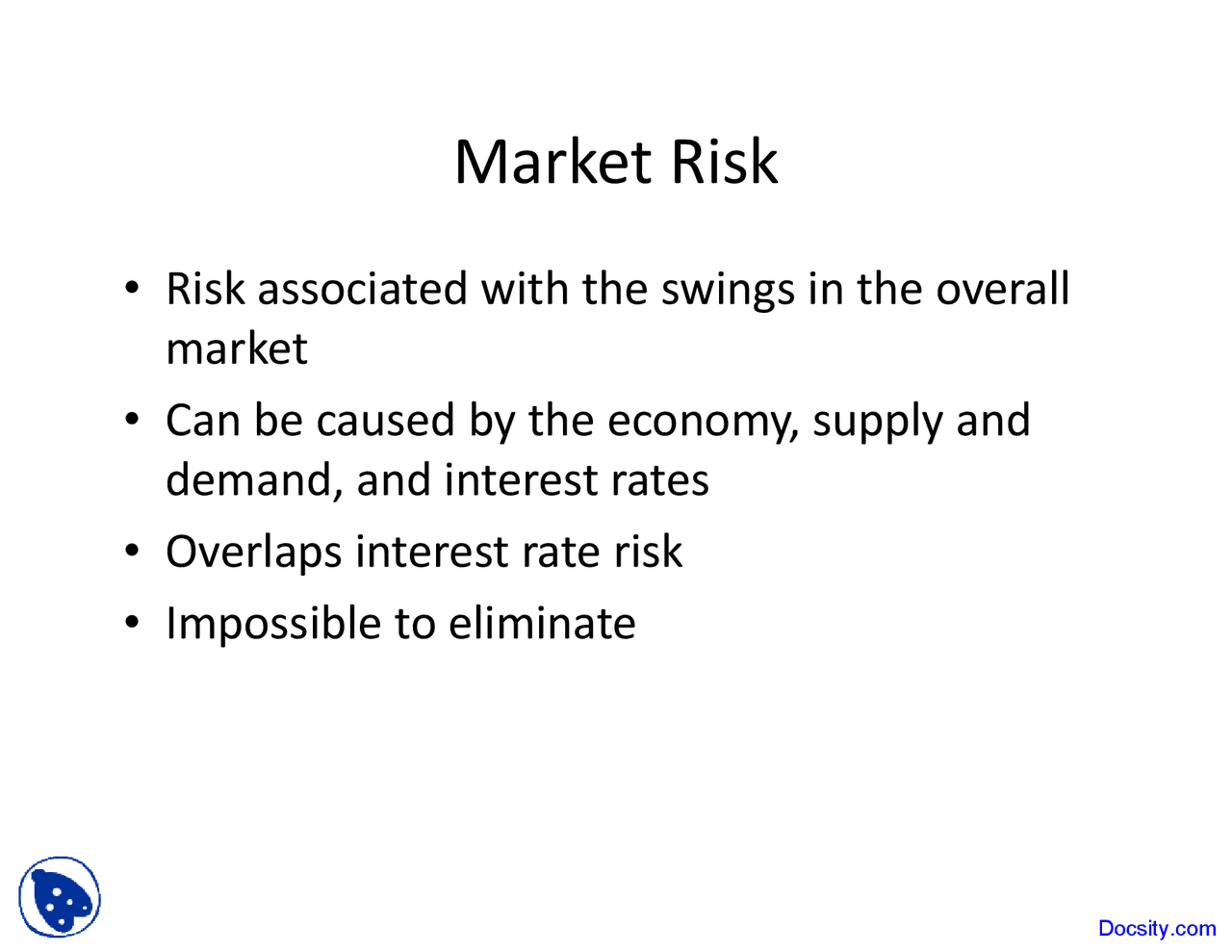 Market Risk Asset Managment Lecture Slides Docsity