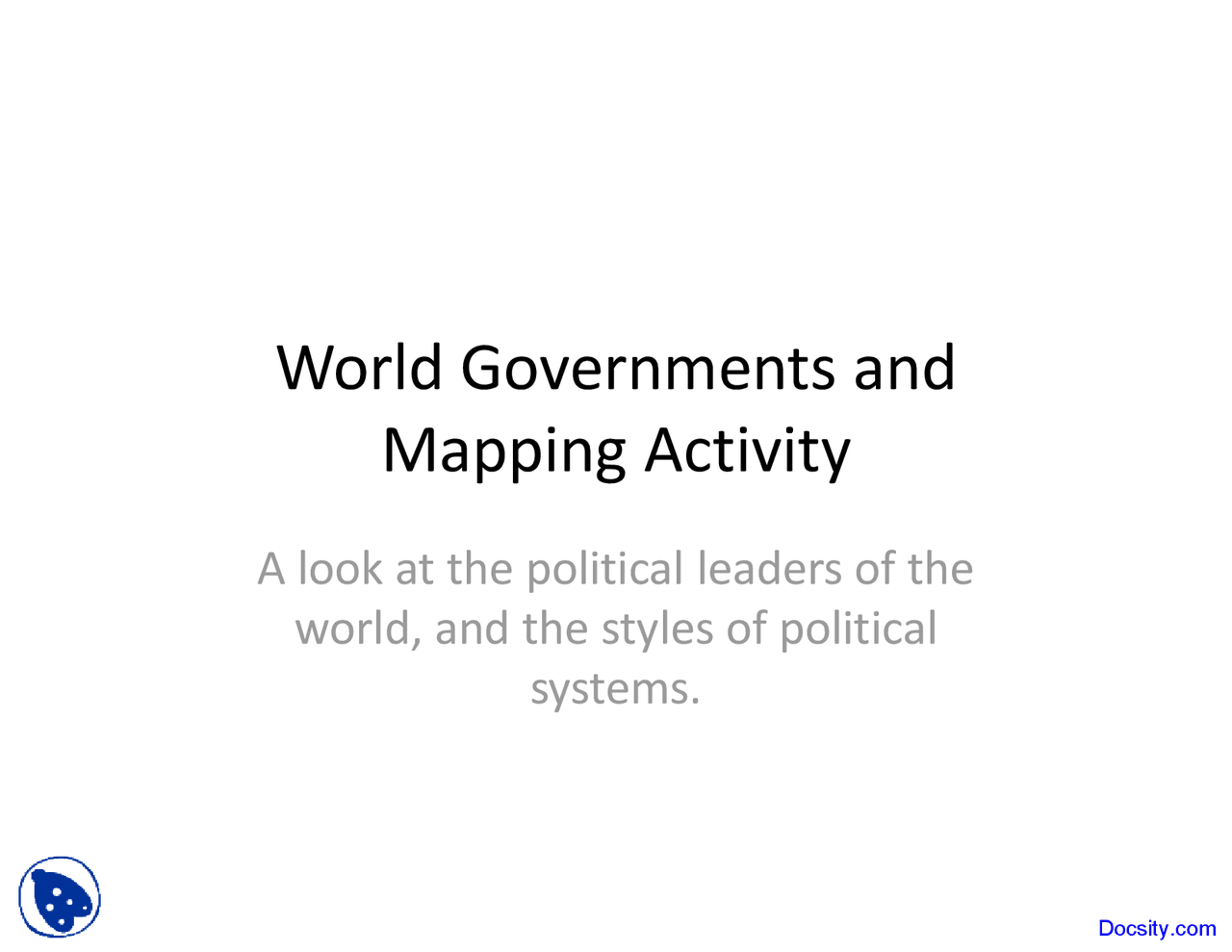 Mapping Activity Asset Managment Lecture Slides Docsity