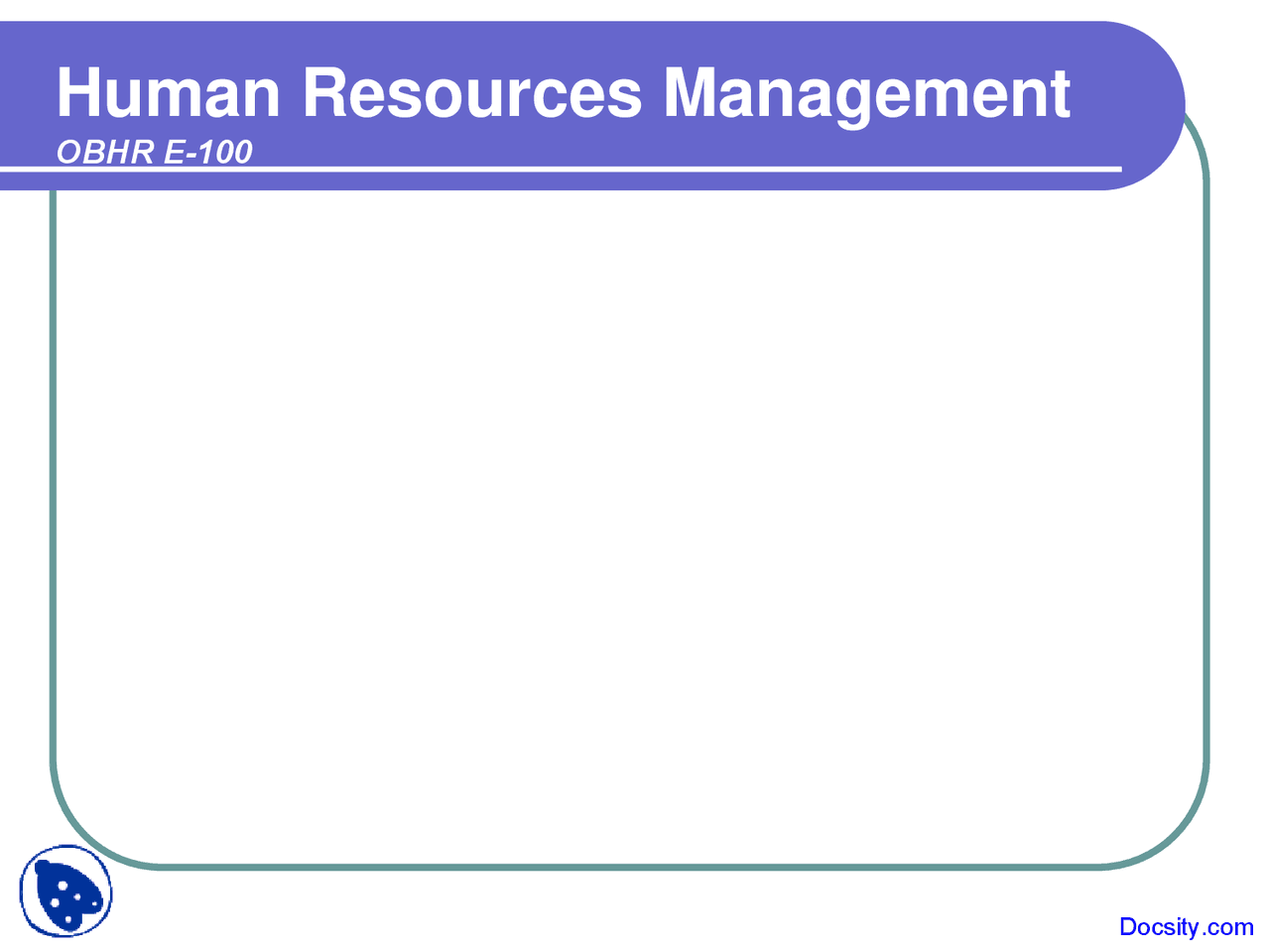 Performance Frustrations Human Resource Lecture Slides Docsity