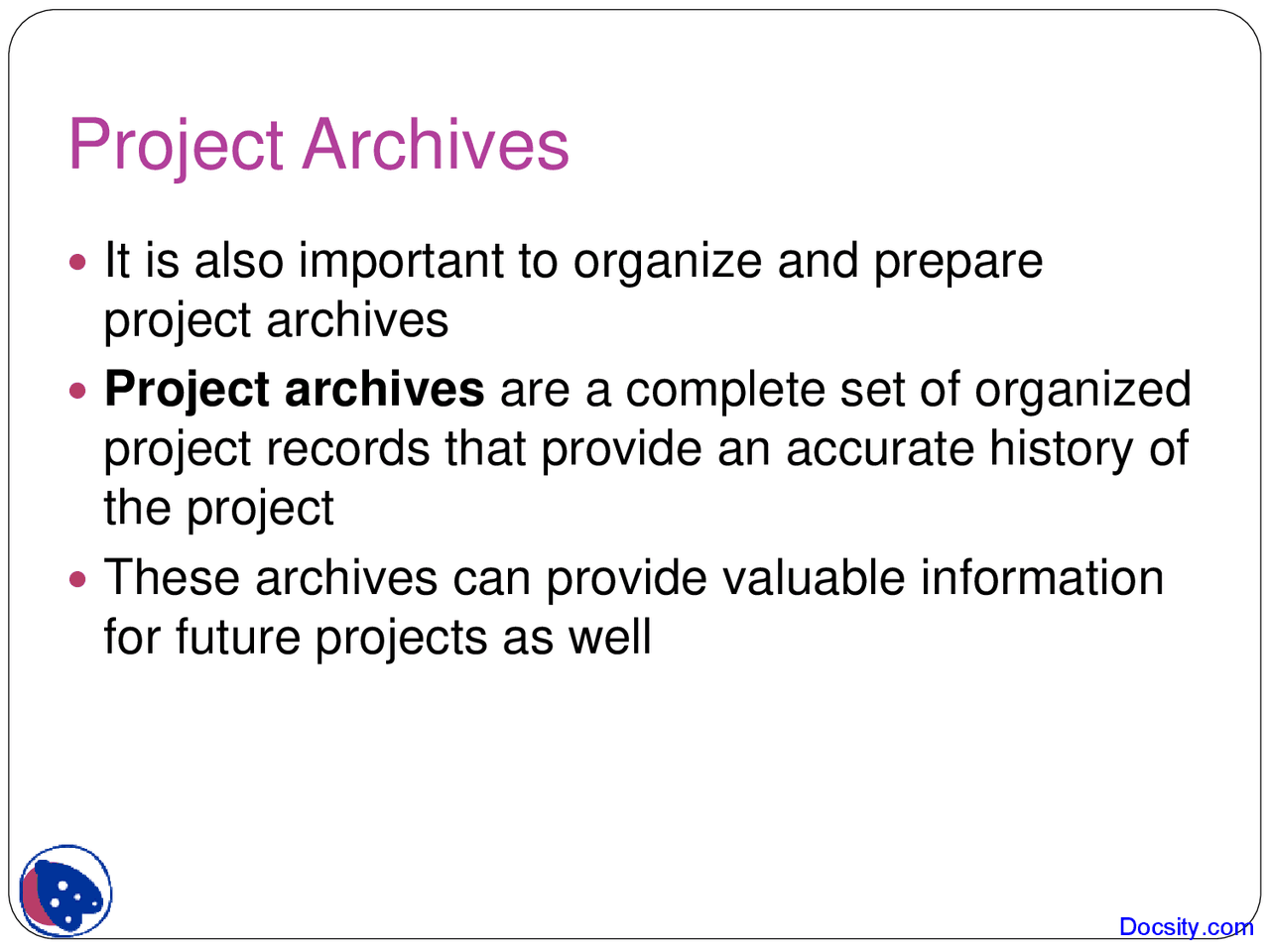 Project Archives Human Resource Lecture Slides Docsity