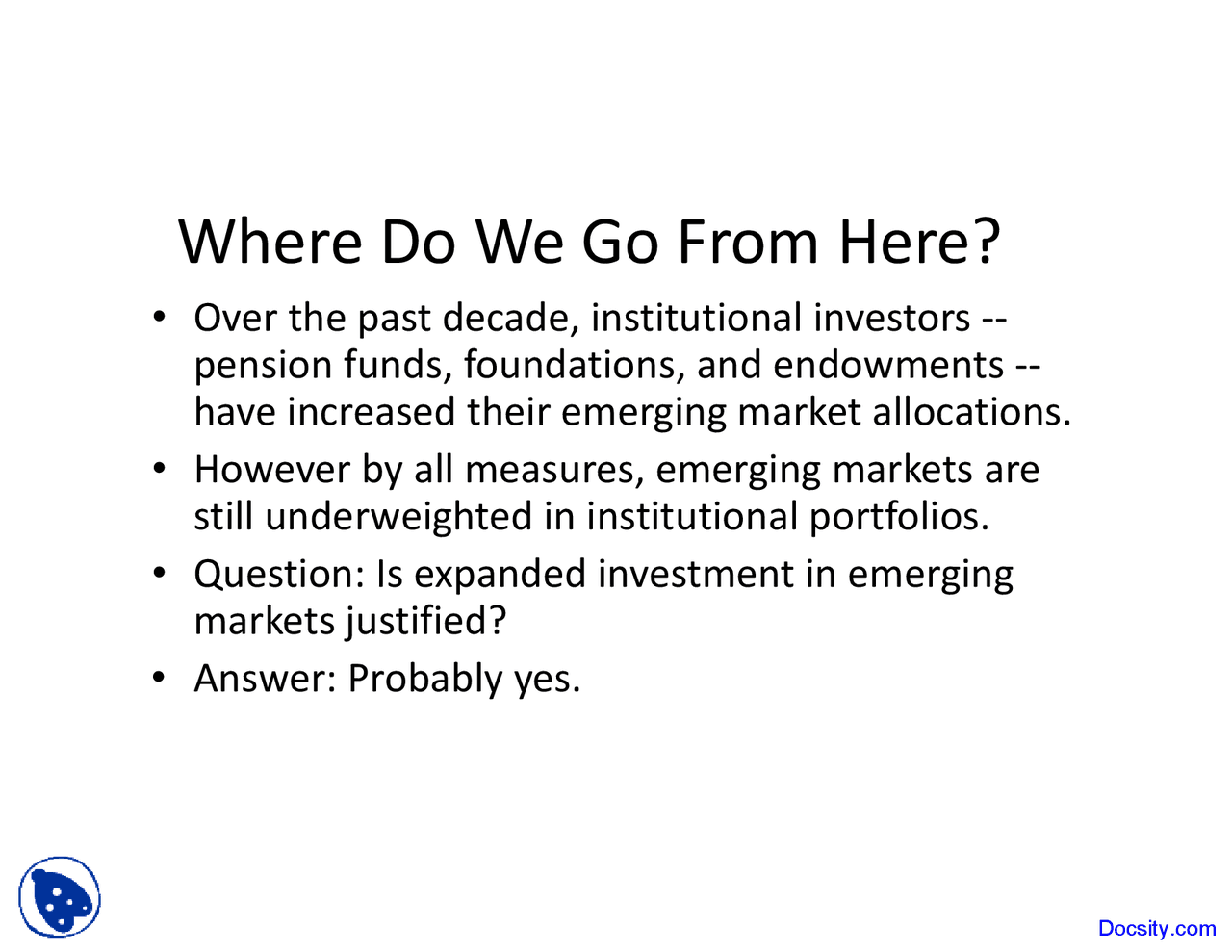 Past Decade Asset Managment Lecture Slides Docsity
