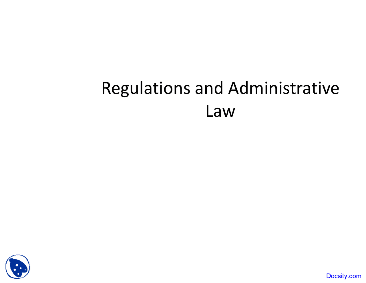 Regulations And Administrative Asset Managment Lecture Slides Docsity