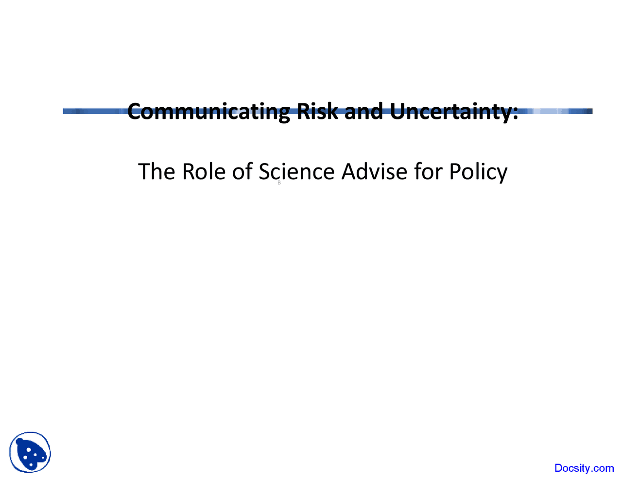 Communicating Risk Asset Managment Lecture Slides Docsity